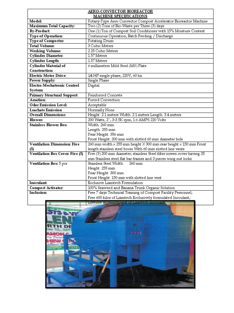 Specs Aero-Convector Bioreactor | PDF | Nature