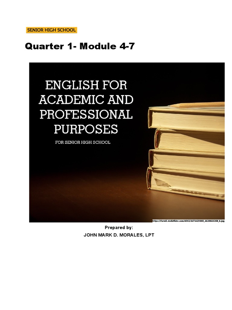 Eapp SHS Q1 Module 4-7 | PDF | Fallacy | Argument