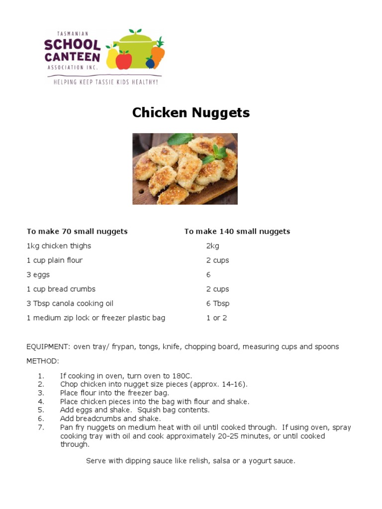 Chicken Nuggets Recipe | PDF