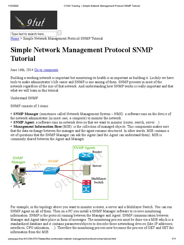 SNMP Basics for CCNA Beginners | PDF | Communication | Cyberspace