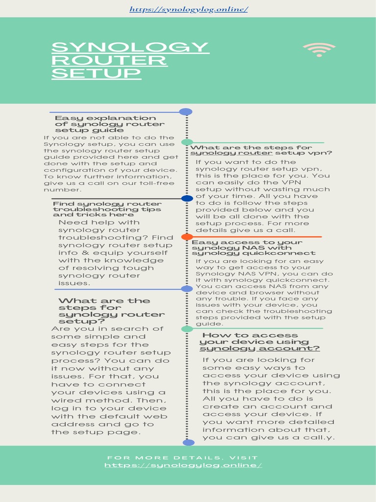 Easy Explanation of Synology Router Setup Guide | Download Free PDF | Router (Computing ...