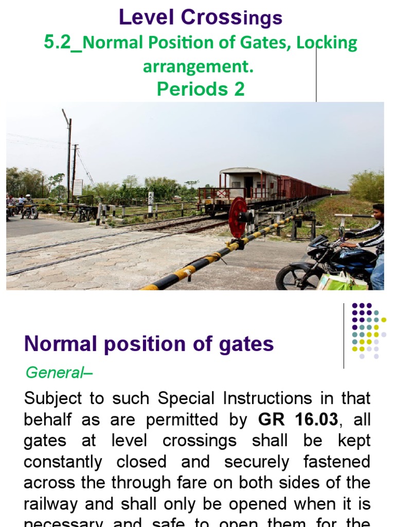 Level Crossing Gate Operations Guide | PDF | Road Infrastructure | Traffic