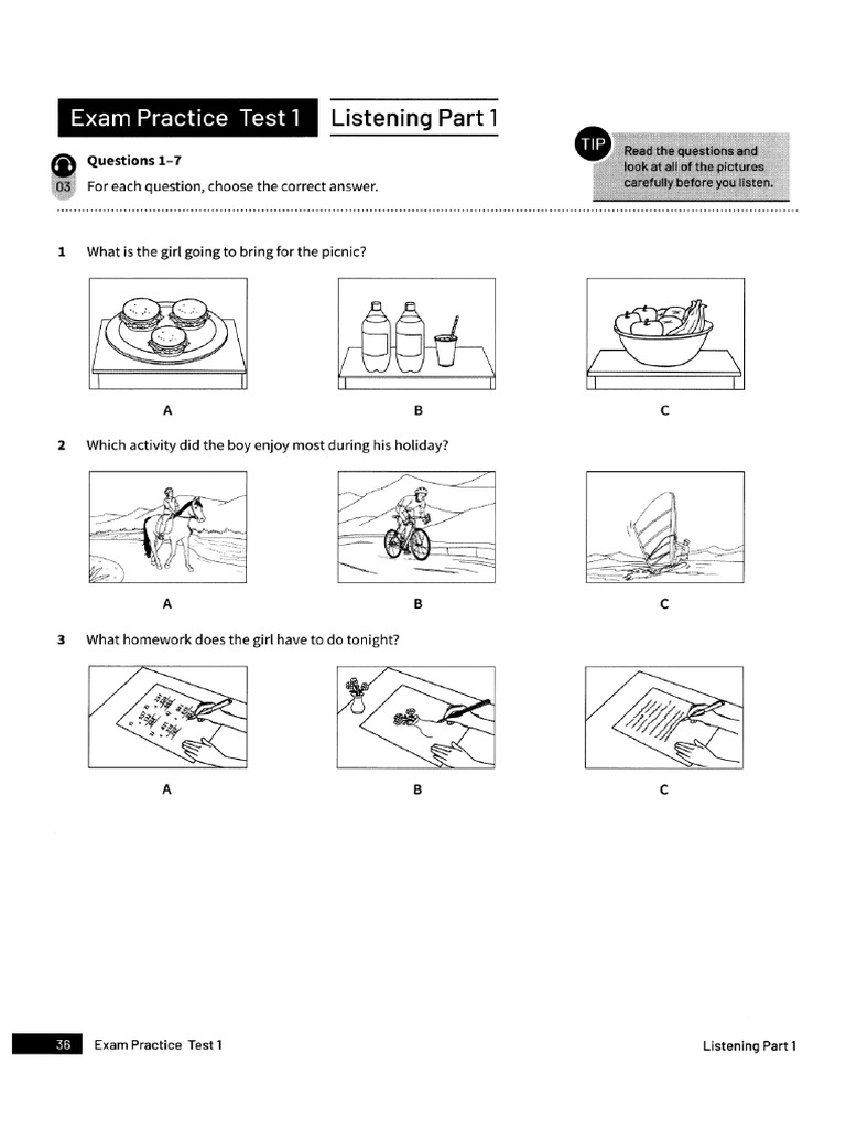 1 Listening Pet Exam Practice | PDF