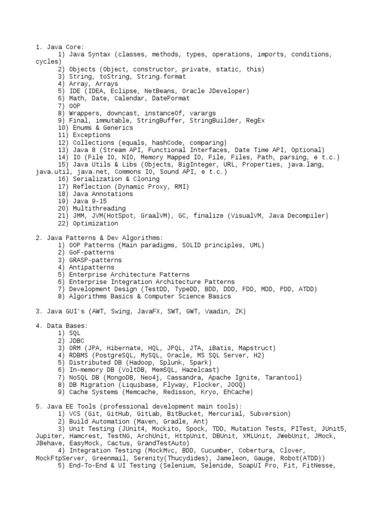 Java Techs | PDF | Spring Framework | Java (Programming Language)