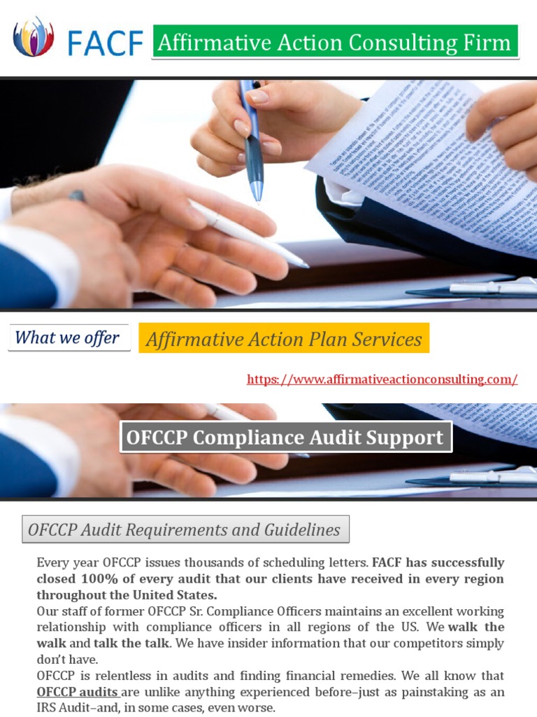 OFCCP Compliance Audit Support | PDF | Affirmative Action | Employment