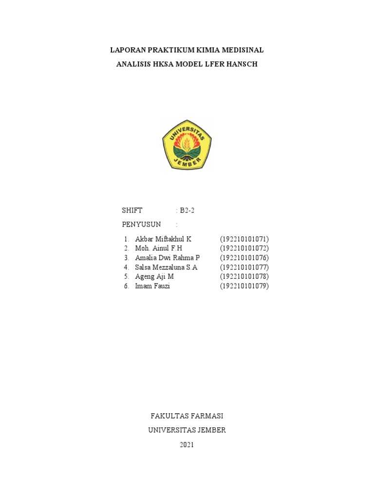 Cover, Dasar Teori, Alat2, Cara Kerja HKSA | PDF | Metode & Bahan Ajar