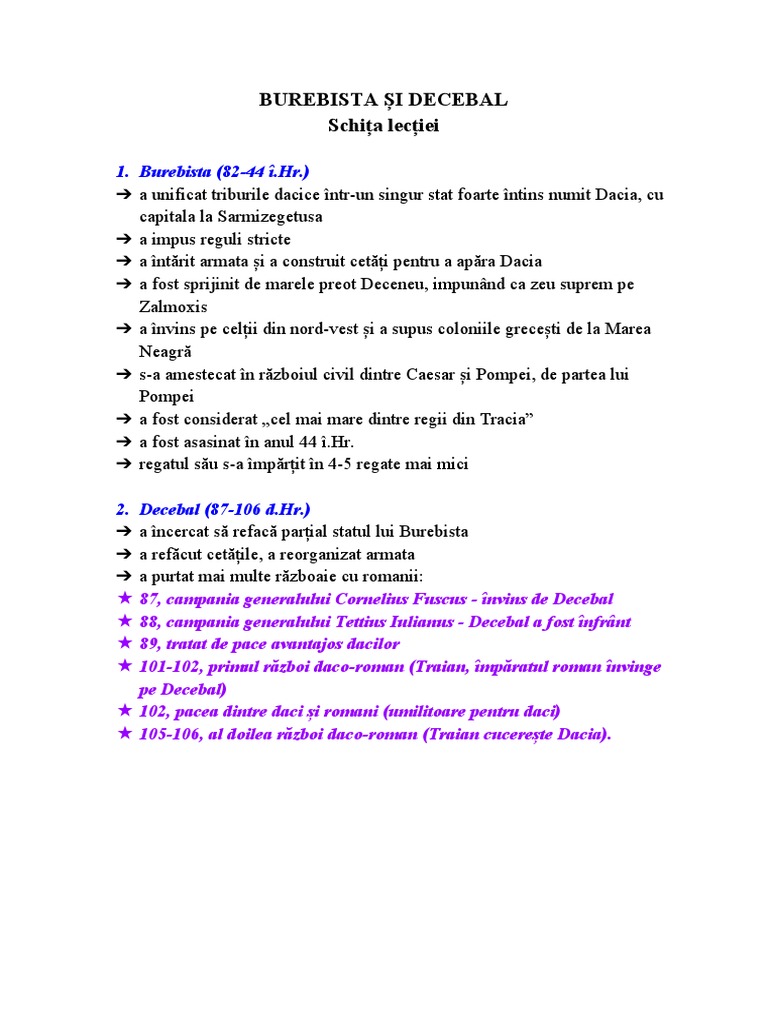 Burebista Și Decebal | PDF