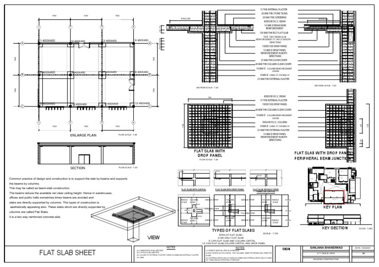 Building Layout & Flat Slab Design | PDF | Column | Building Technology