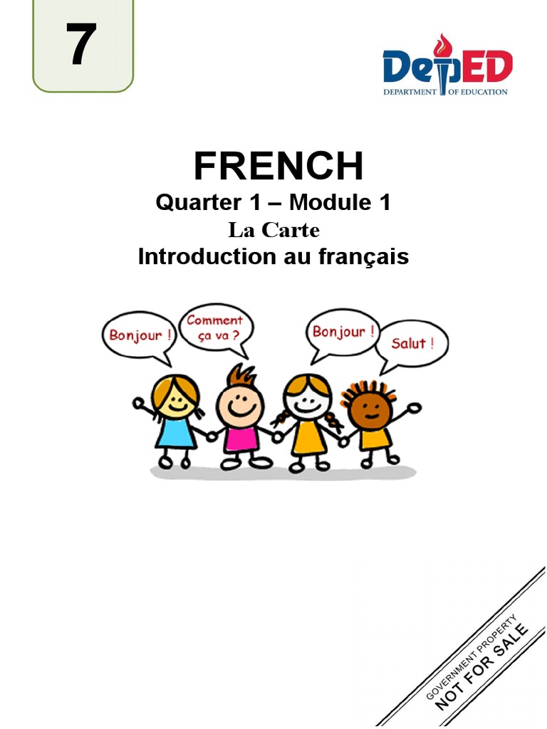 French 7 - Module 1 With Answer Sheet | PDF | French Language | France