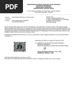 Surat Keterangan Terdaftar CV KZ PORANG MADIUN | PDF