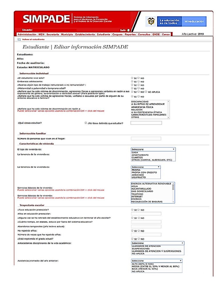 Formato Simpade | PDF