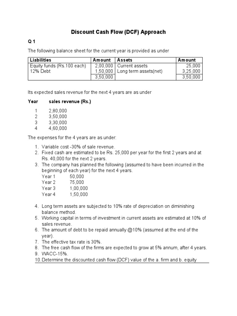 DCF Problems PGDM Tri 4 | PDF | Discounted Cash Flow | Depreciation