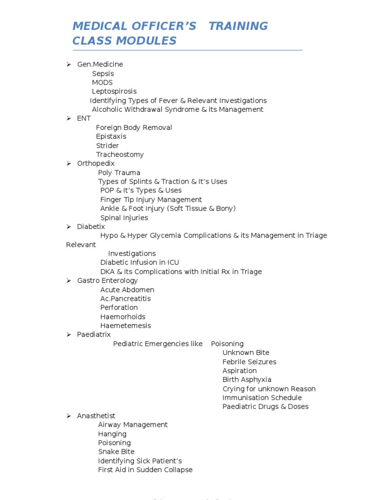 Medical Officer Training Modules Overview | PDF | Miscarriage | Pediatrics