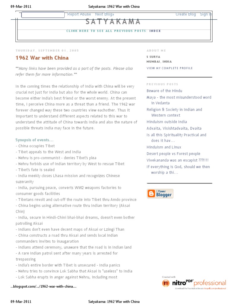 1962 India-China War Analysis | PDF | Unrest