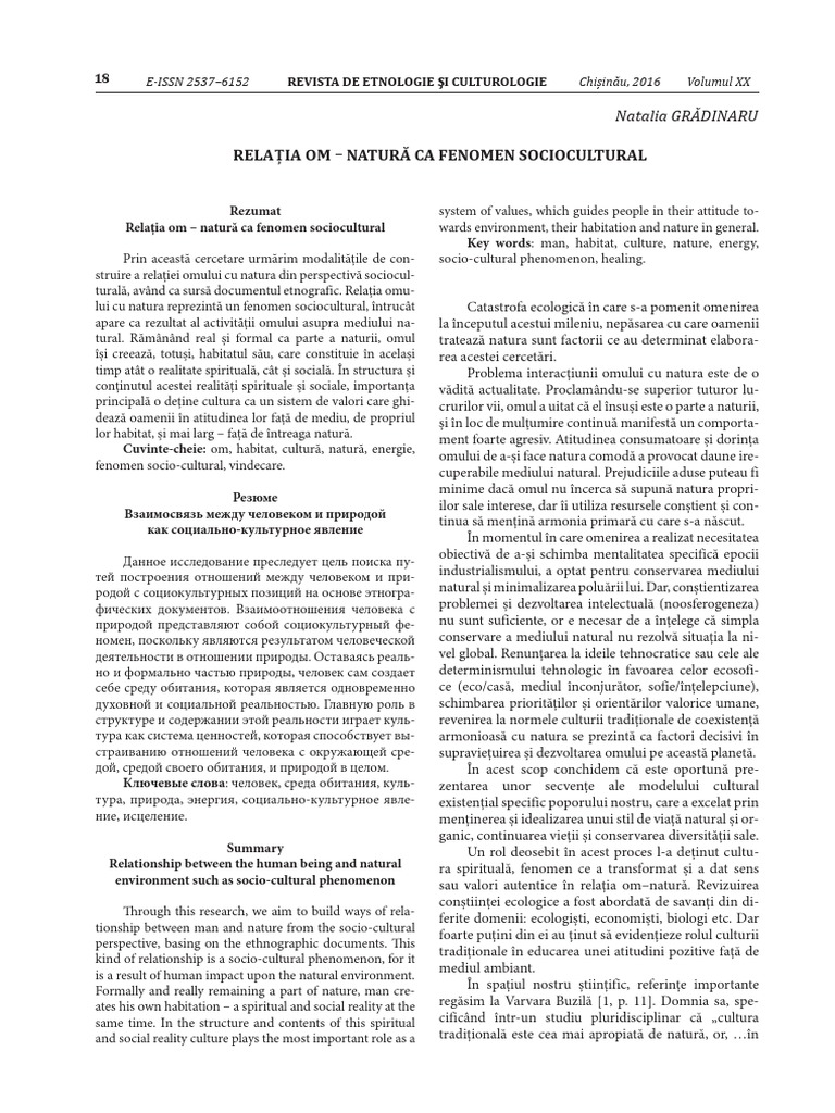 18 - 22 - Relatia Om - Natura Ca Fenomen Sociocultural | PDF