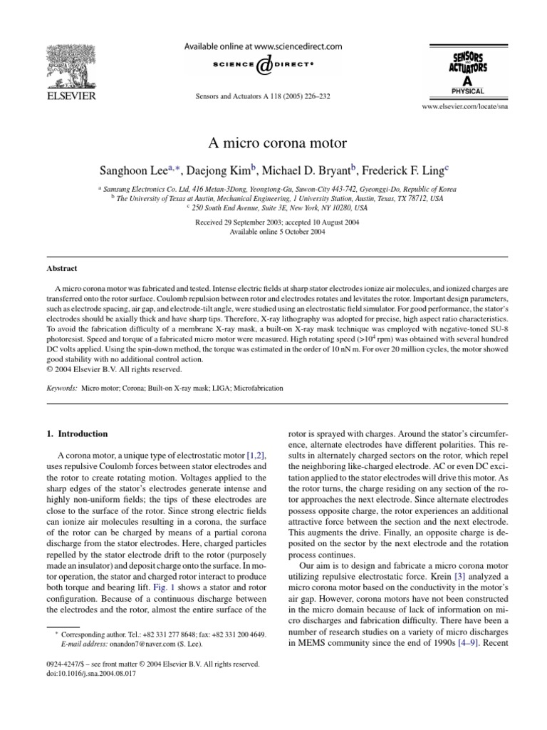 Lee Kim Bryant Ling SA | PDF | Electric Motor | Electromagnetism