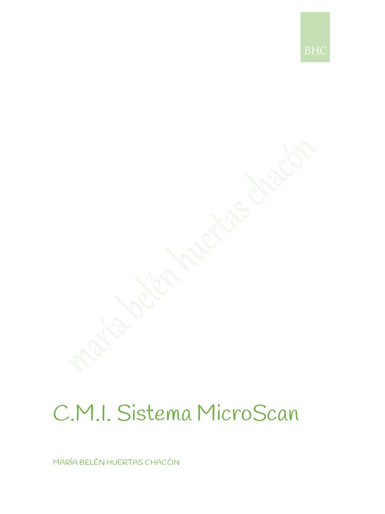 C.M.I. Sistema Microscan: María Belén Huertas Chacón | PDF