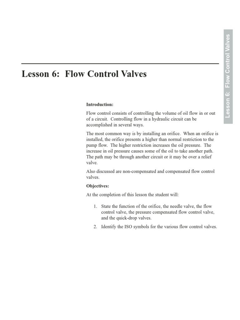 Flow Control Valves Guide | PDF | Valve | Pressure