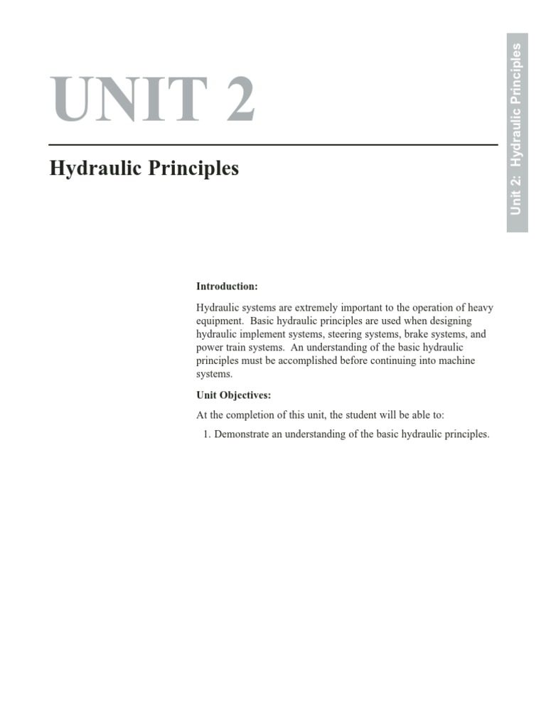 Understanding Hydraulic Principles | PDF | Pressure | Liquids