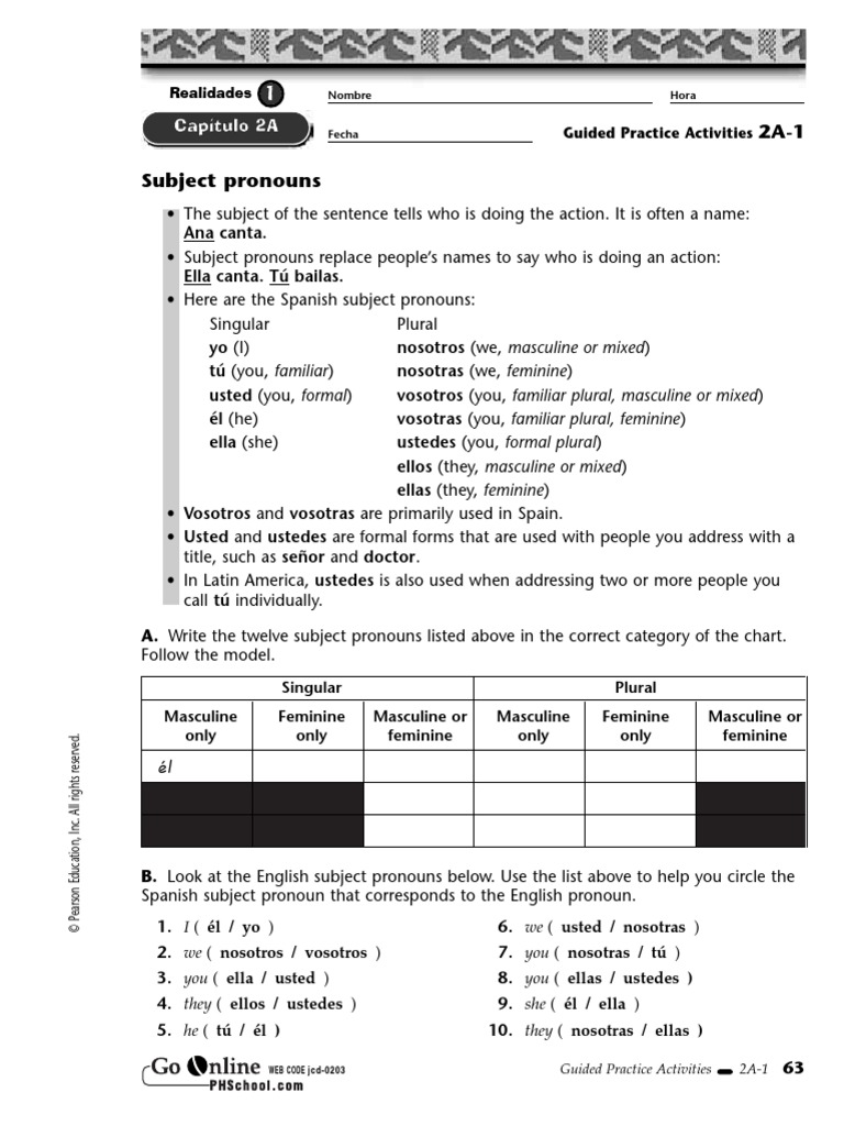 Realidades: Guided Practice Activities | Download Free PDF ...