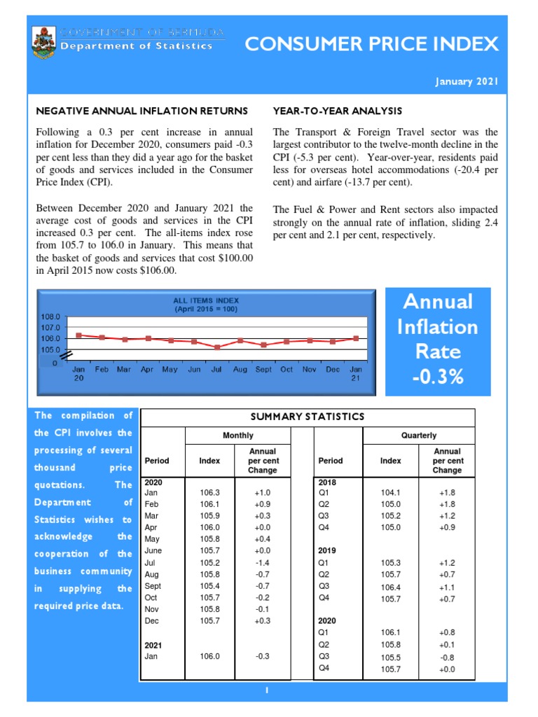 Consumer Price Index - Jan 21 | PDF | Consumer Price Index | Index ...