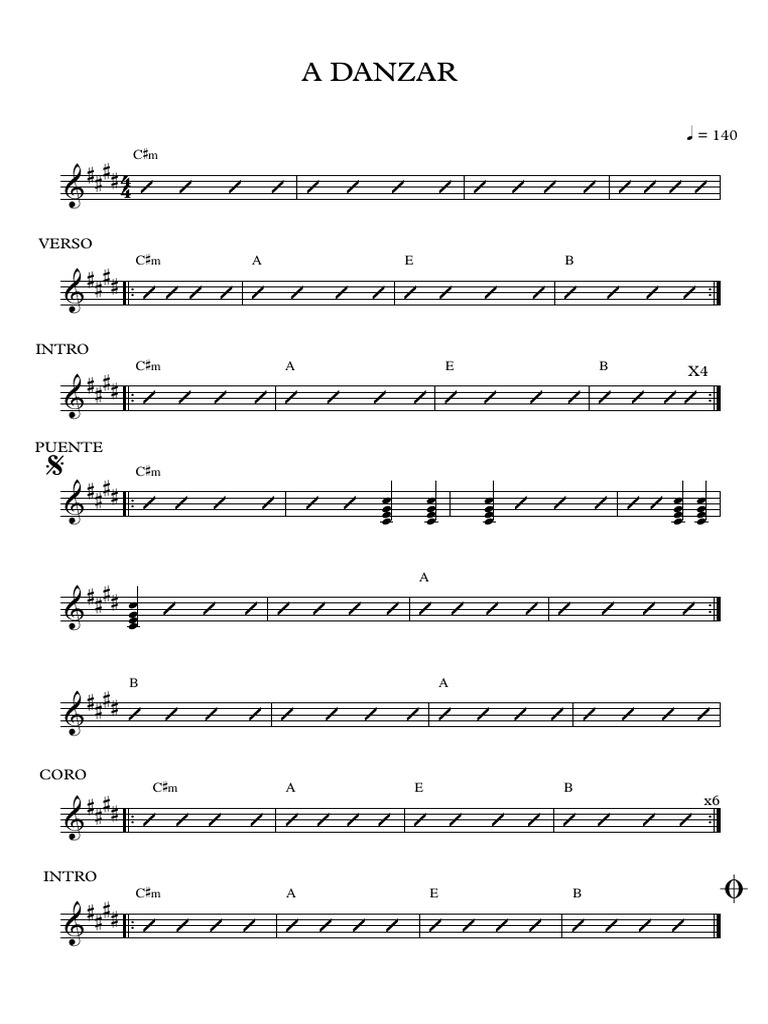 A DANZAR - Partitura Completa | PDF