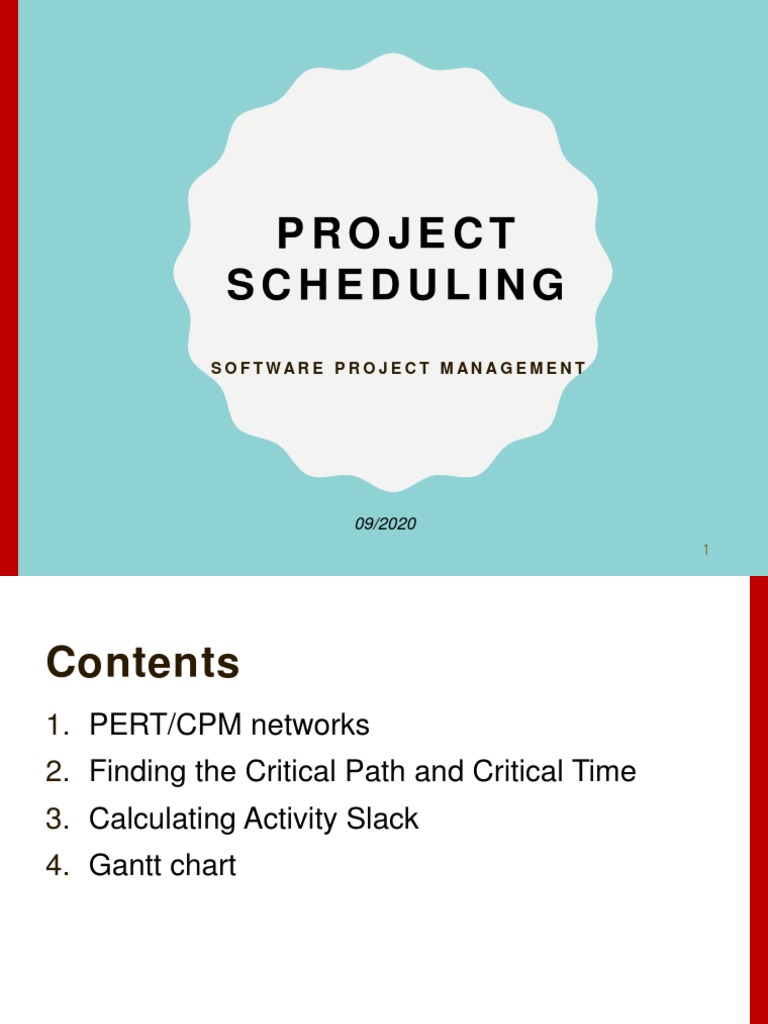 05 SPM Project Scheduling | PDF | Techniques | Planning