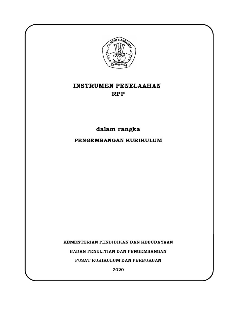 Instrumen Telaah Dokumen RPP | PDF