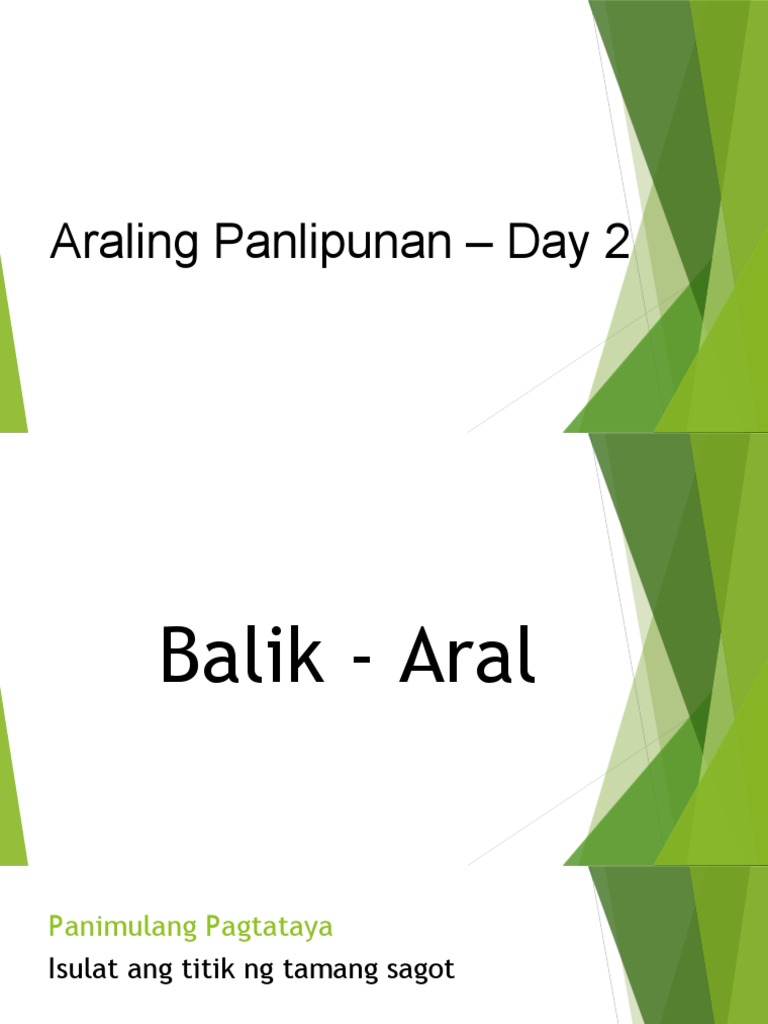 Ap5 Quarter 1 Aralin 2 Exemplar | PDF