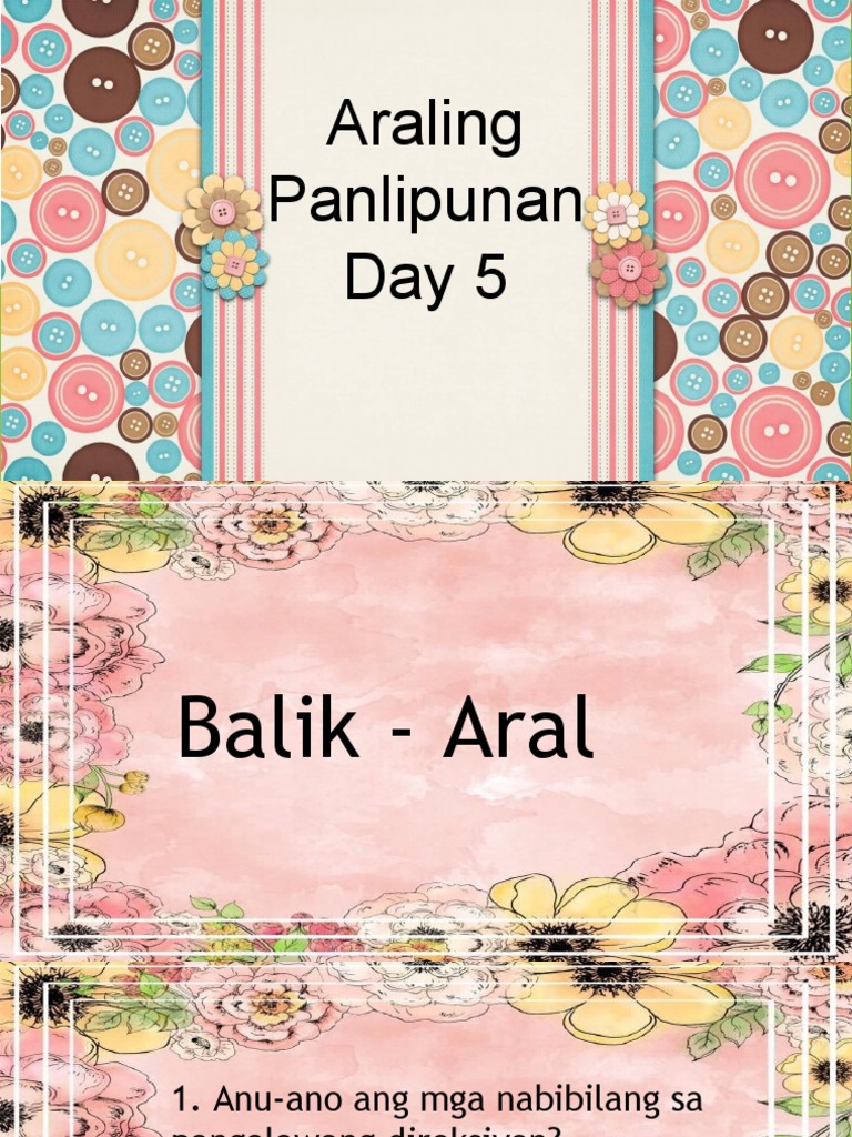 Ap5 Quarter 1 Aralin 5 Exemplar | PDF