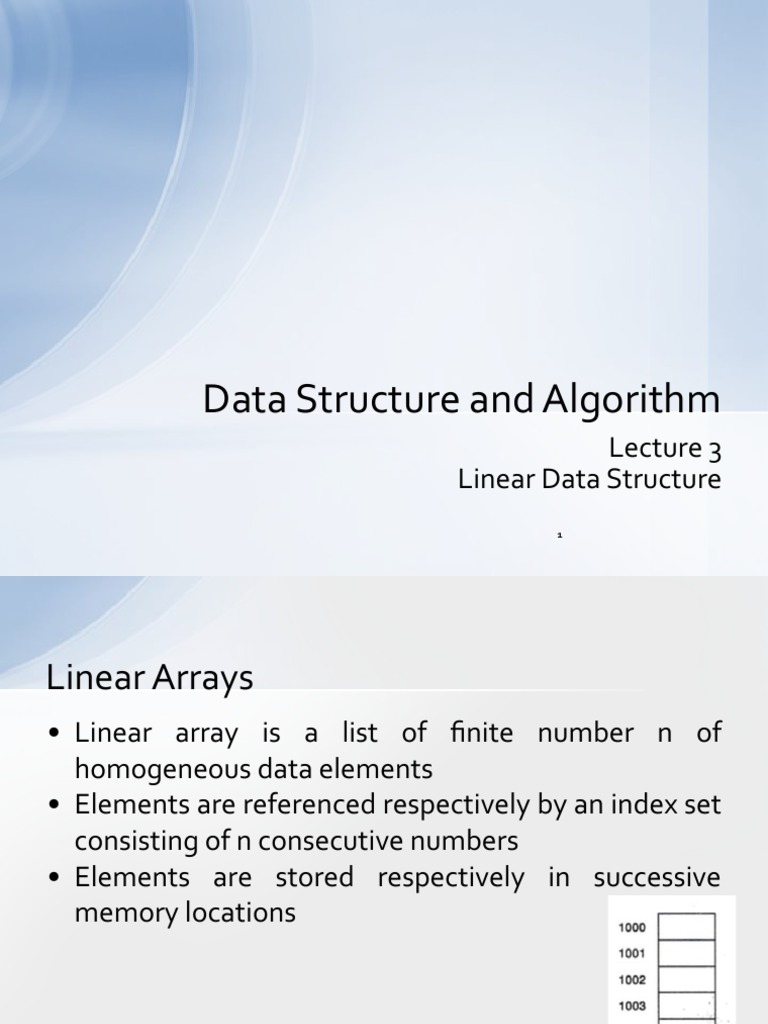 Linear Data Structure Final | PDF | Array Data Structure | Algorithms ... Linear Data Structure Final | PDF | Array Data Structure | Algorithms ...