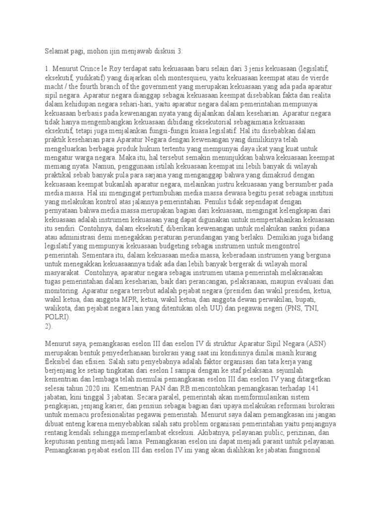 Diskusi 3 Hukum Adm Negara | PDF
