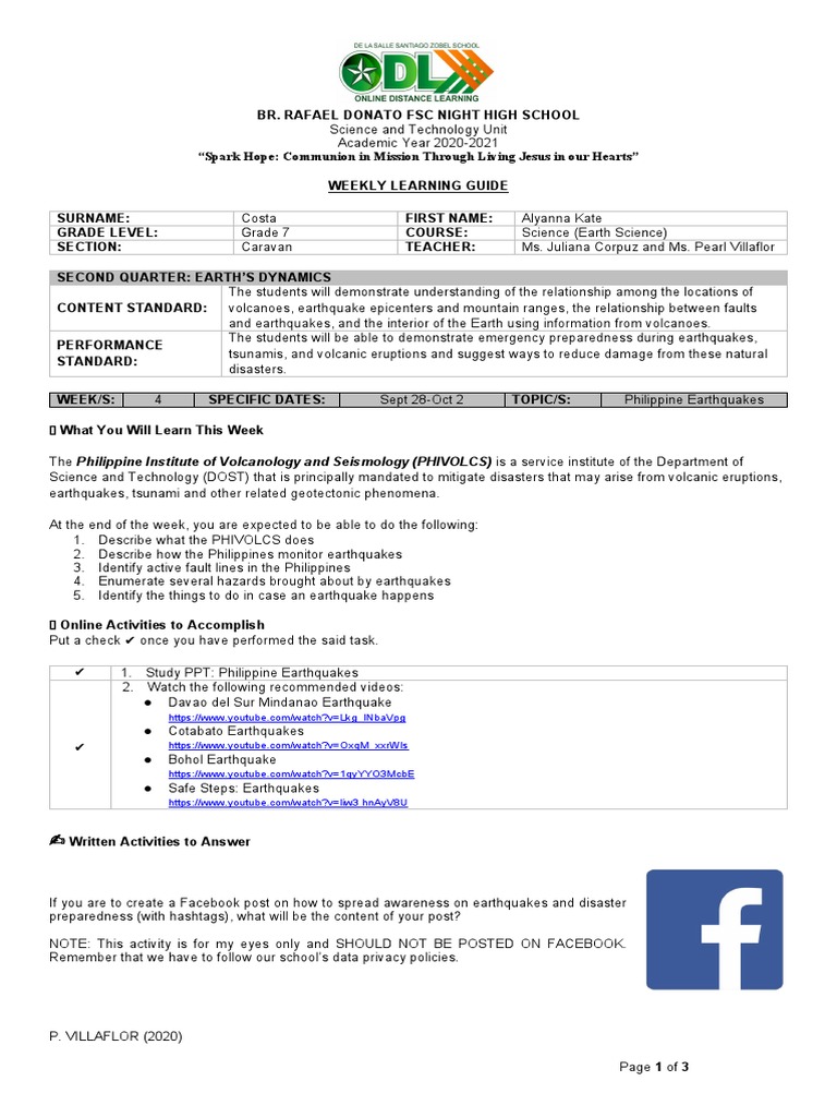 7c Alyanna Kate Costa - g7 Science q2 Week4 | PDF | Concept | Understanding