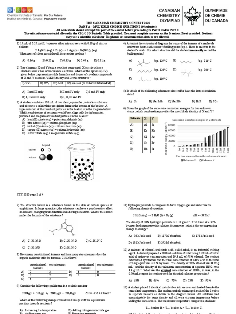 Successive Ionization Energies of 2 Elements: Unknown | PDF | Chemical ...
