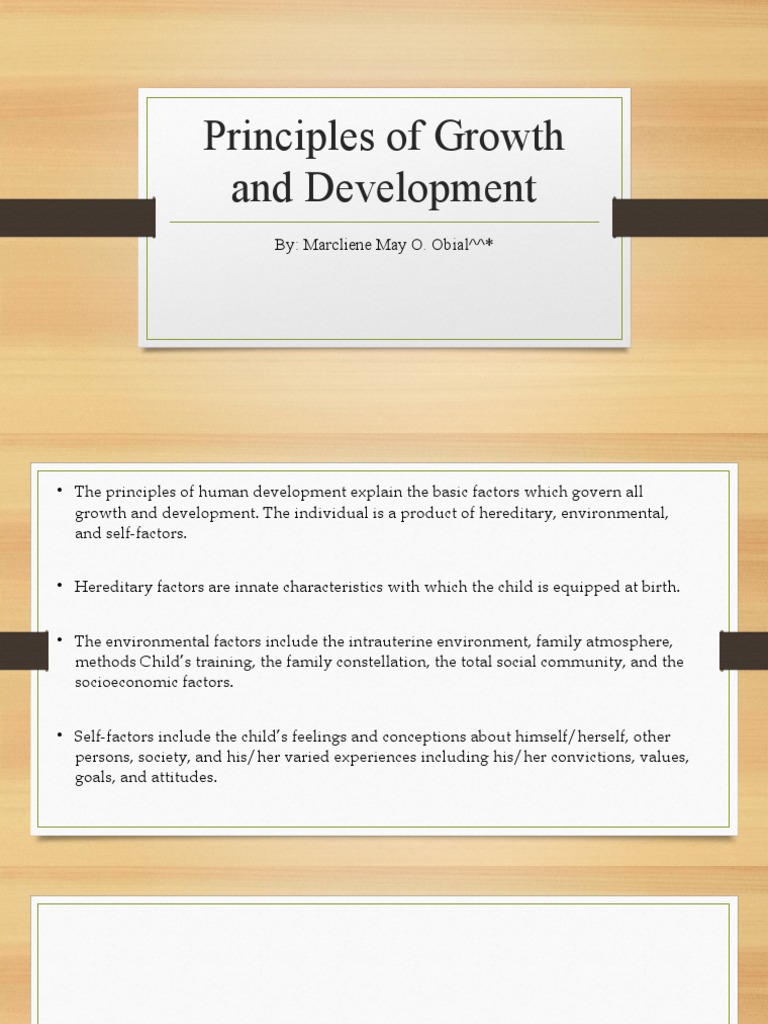 Principles of Growth and Development | PDF | Learning | Human Nature