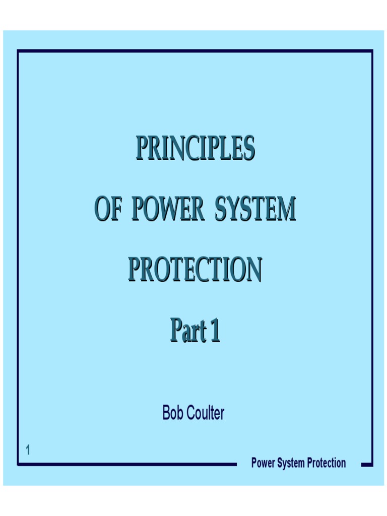 Principles of Power System Protection | PDF | Electrical Substation ...