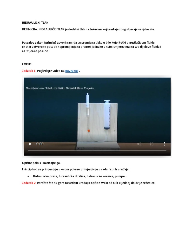 Hidraulički Tlak | PDF