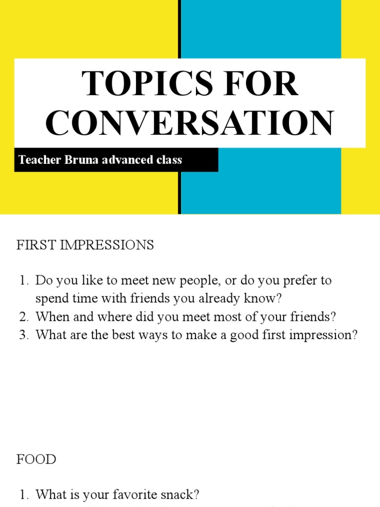 Conversation Topics for Advanced English Students | PDF | Acupuncture ...