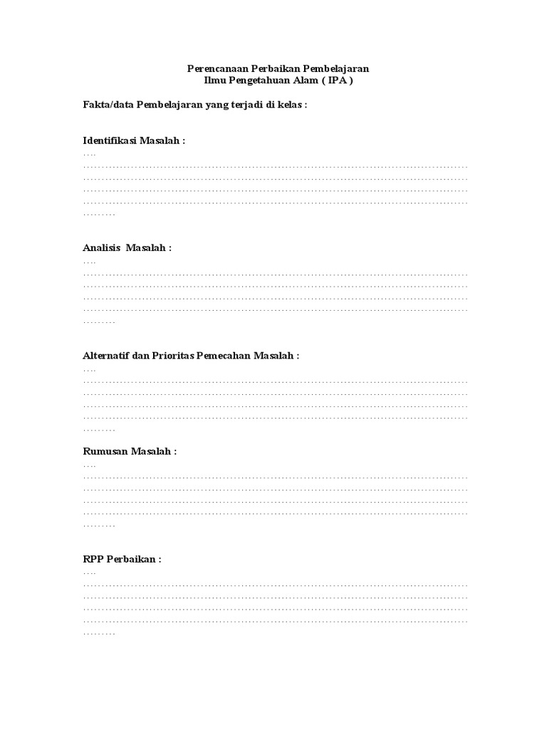 Format Refleksi Pembelajaran Guru | PDF