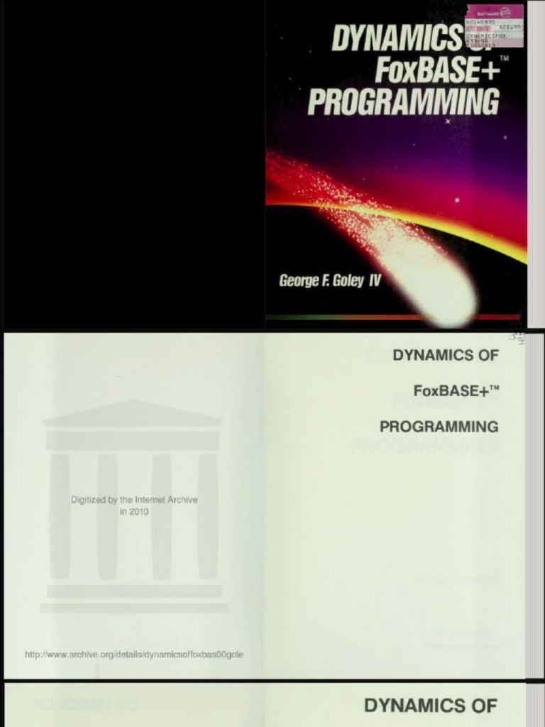 Dynamics For FoxBASE+ Programming | PDF