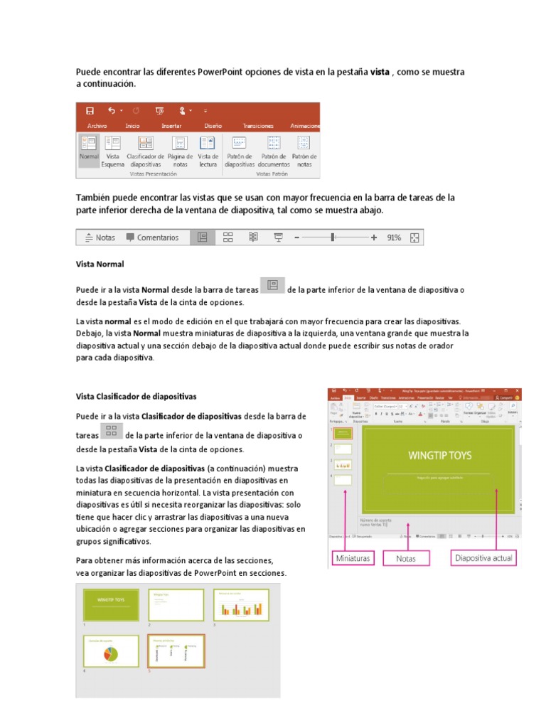 Tipos de Vistas en PowerPoint | PDF | Microsoft PowerPoint | Ventana ...