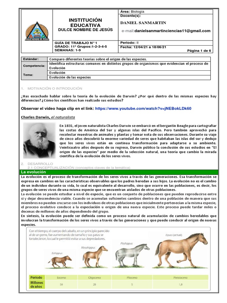 Introducción a la evolución de las especies: conceptos clave y teorías ...