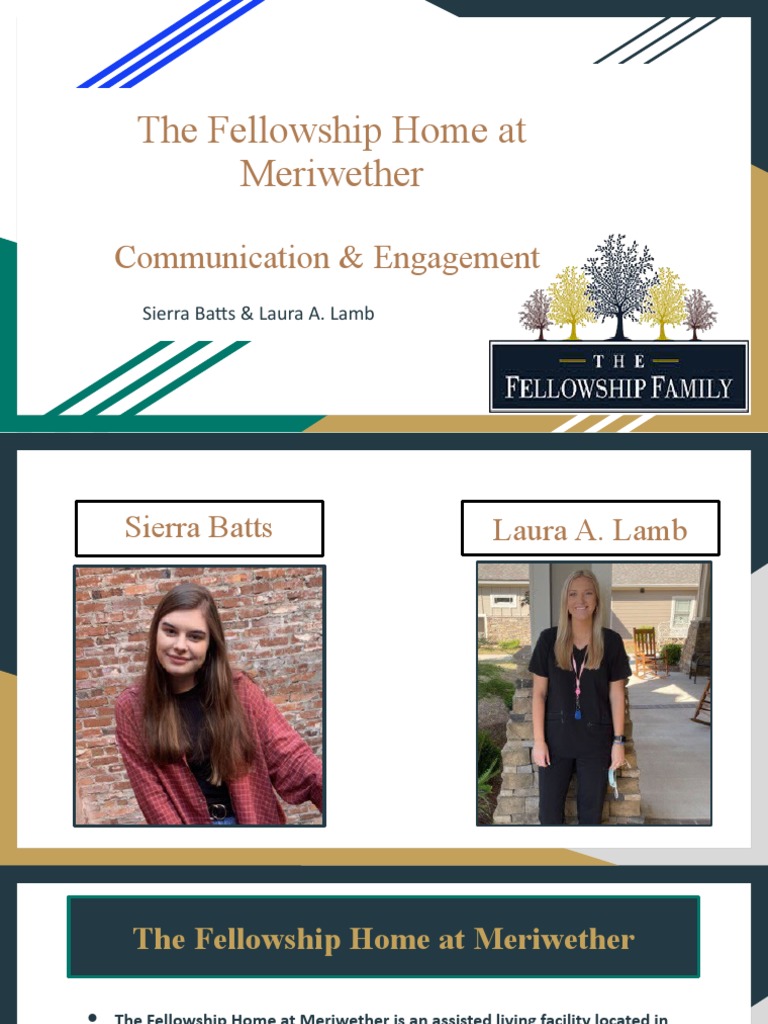 The Fellowship Home at Meriwether: Communication & Engagement | PDF ...