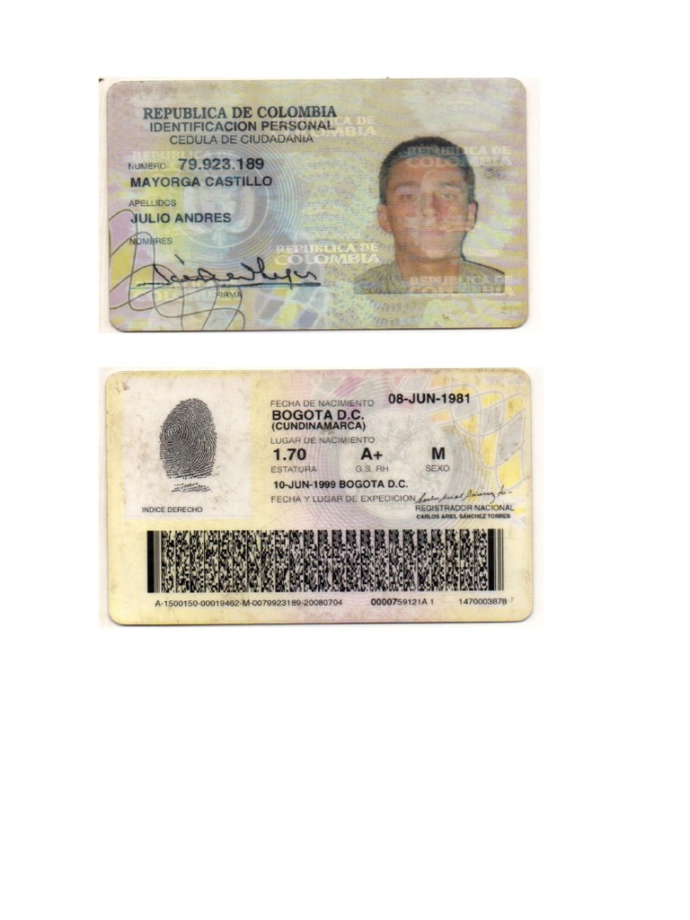 Cedula Julio Mayorga | PDF