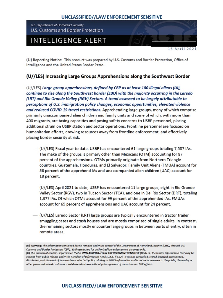 CBP Intel Bulletin | PDF