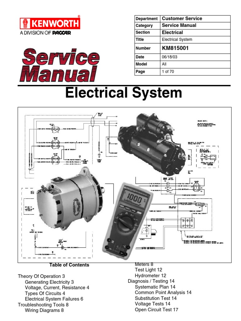Service Manual: Electrical System | PDF | Series And Parallel Circuits ...