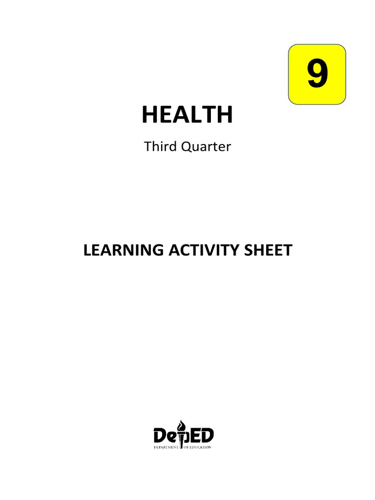 Health: Learning Activity Sheet | PDF | First Aid | Wound