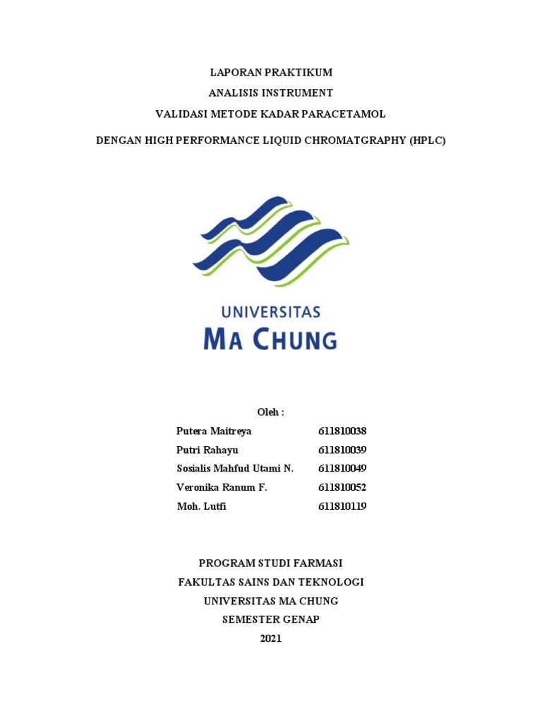 Laporan Praktikum Analisis Instrumen Parasetamol HPLC | PDF