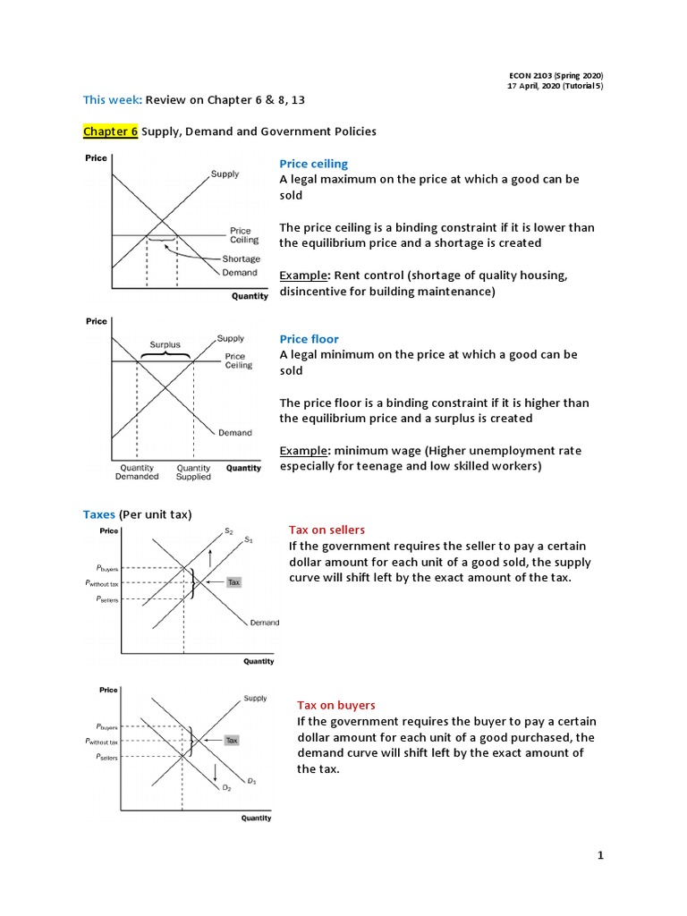 Price Ceiling: This Week | PDF | Tax Incidence | Price Elasticity Of Demand