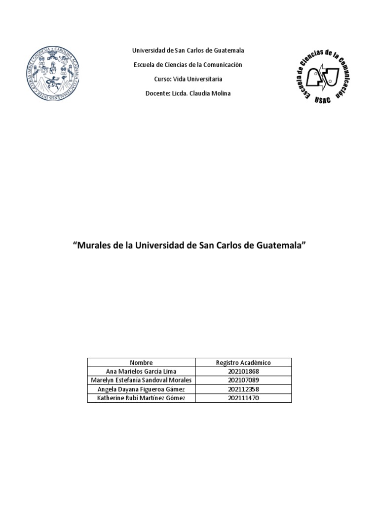Murales Emblemáticos de la USAC | PDF | Guatemala | Science